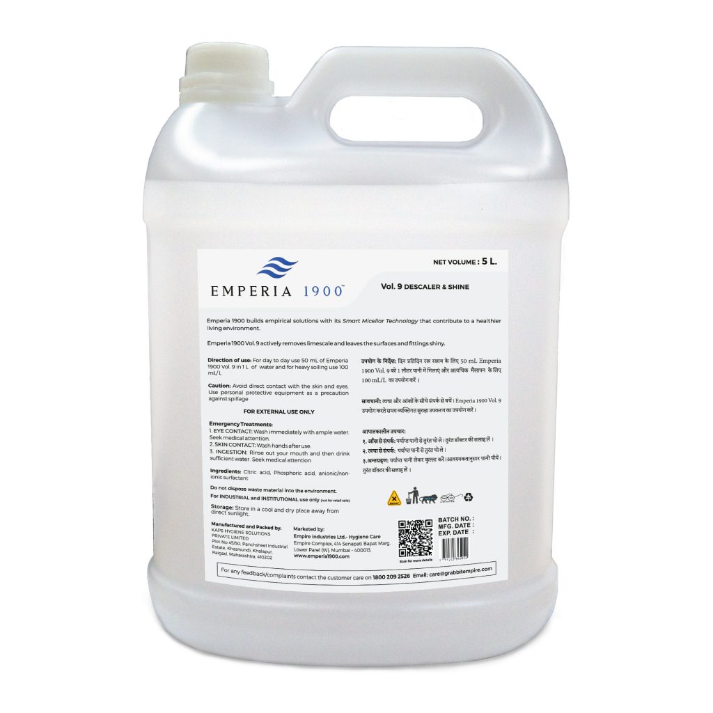 EMPERIA 1900 Vol 9 Shine & Descaler 5 Litres - EMPERIA 1900