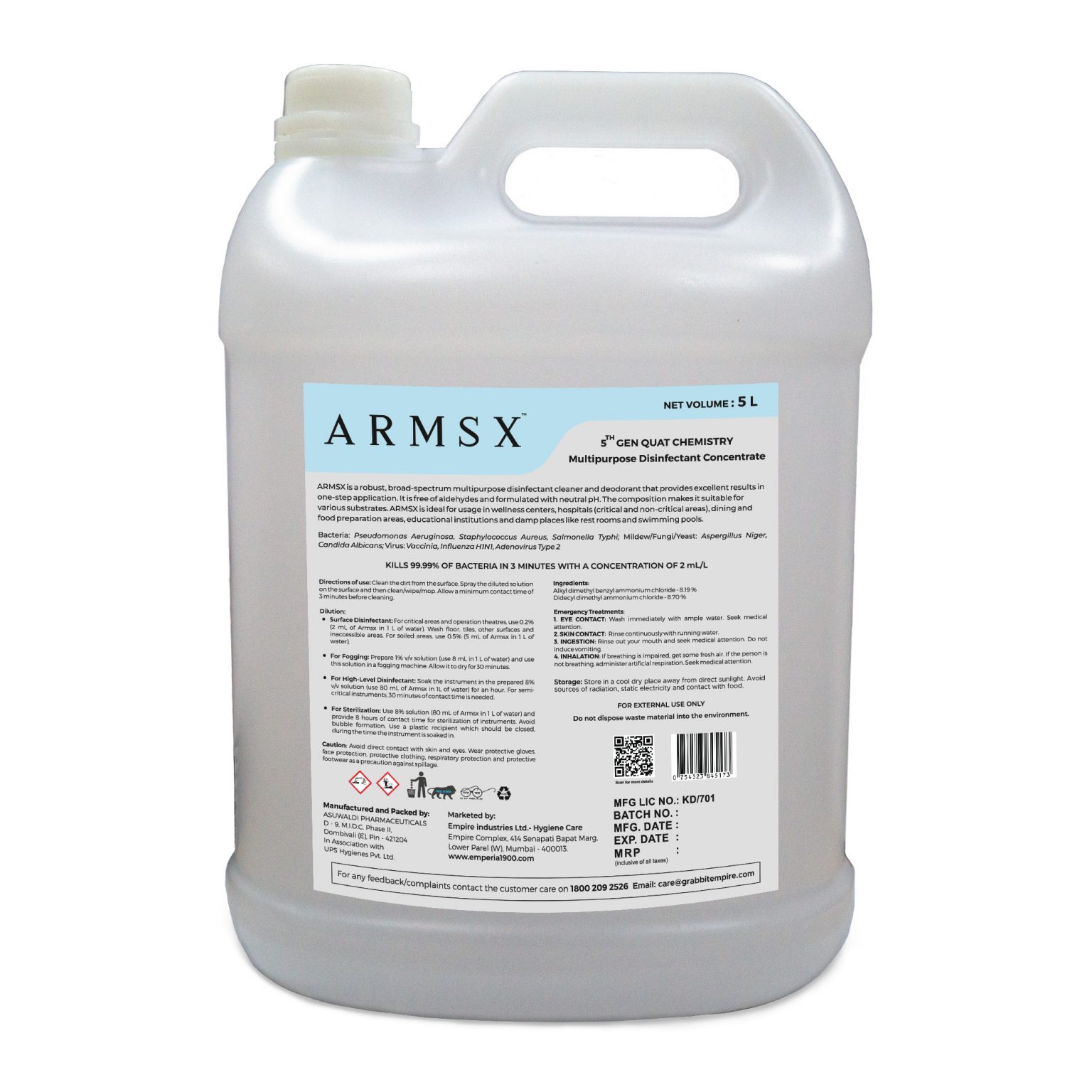 ARMSX Multi-Purpose Disinfectant - EMPERIA 1900